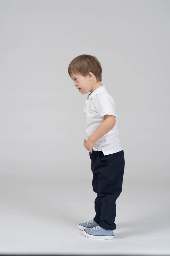 Child Standing Side View