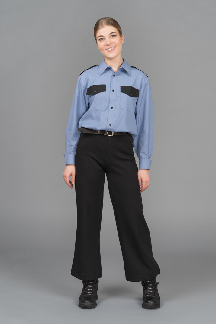 Smiling female security guard Photo