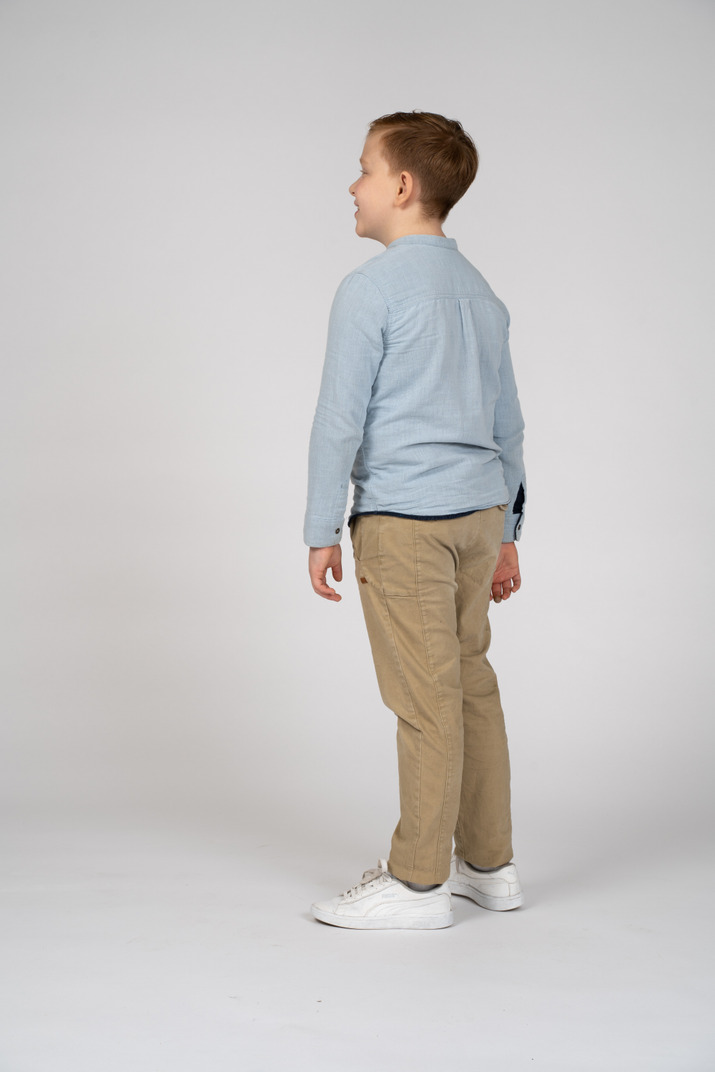 Side view of a happy boy Photo