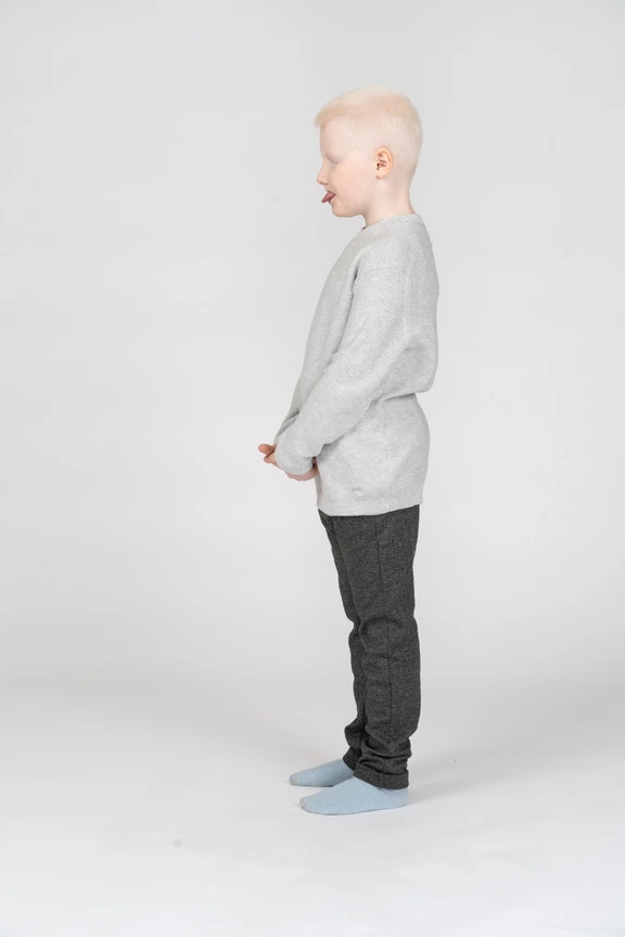 Child Standing Side View