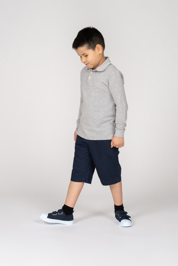 Boy stomping Photo