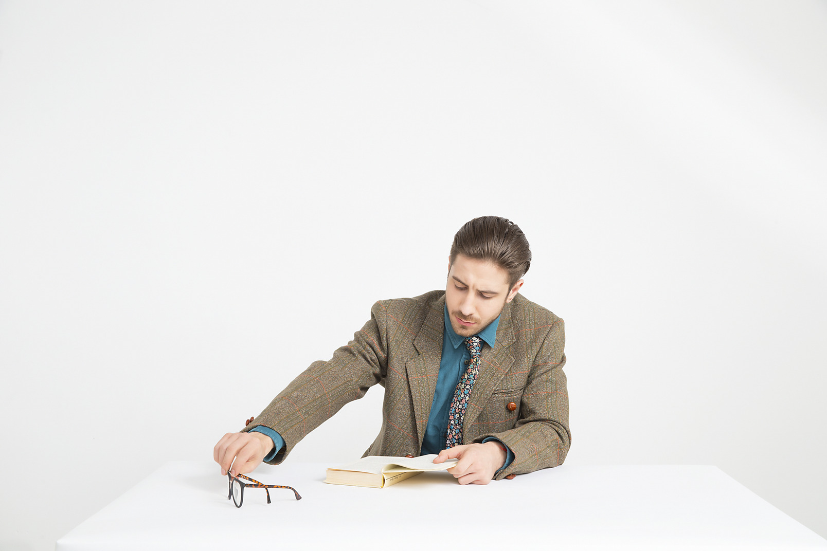 Absorbed in reading Photo