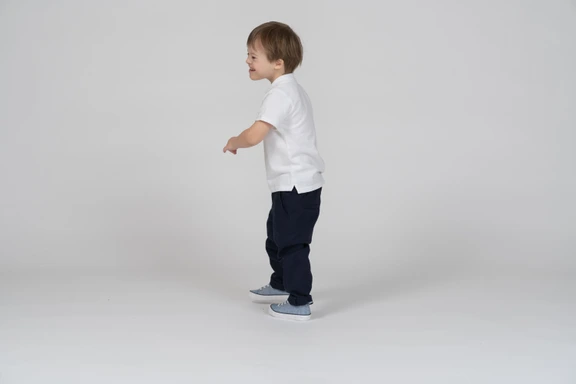 Child Standing Side View